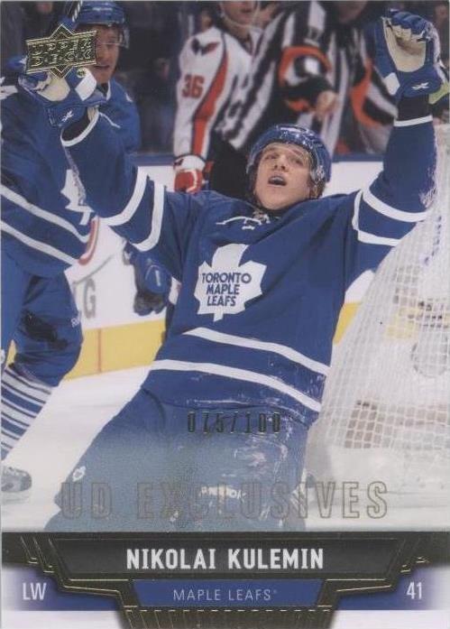 2013-14 Upper Deck - Nikolai Kulemin #73 UD Exclusives /100 for sale ...