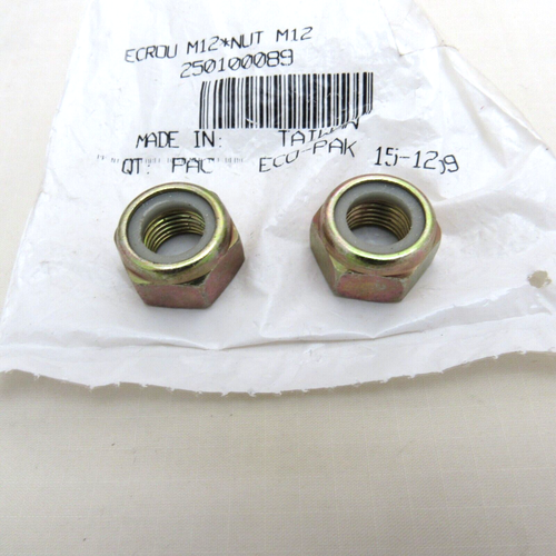 Ski Doo OEM M12 Elastic Hexagonal Locking Stop Nuts 250100089 Set of 2 ...