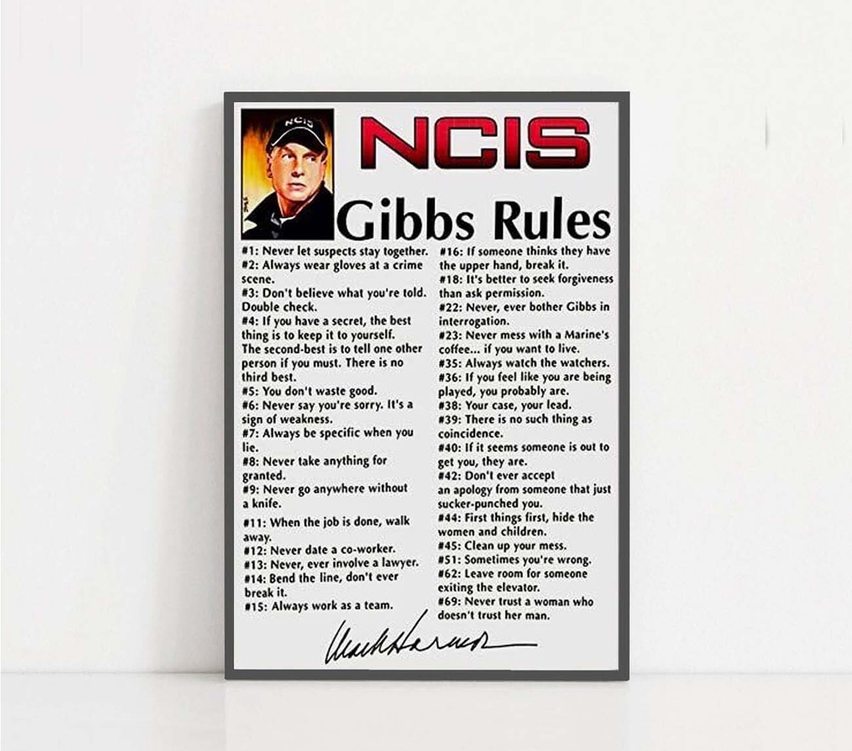 Ncis Poster Gibbs Rules