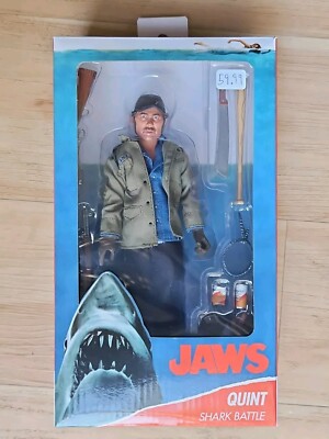 NEW NECA JAWS QUINT (CLOTHED) SHARK BATTLE MOVIE REEL TOYS ACTION ...