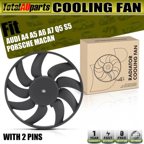 Right Radiator Cooling Fan for Porsche Macan Audi A4 B8 A5 A6 C7 A7 Q5 ...