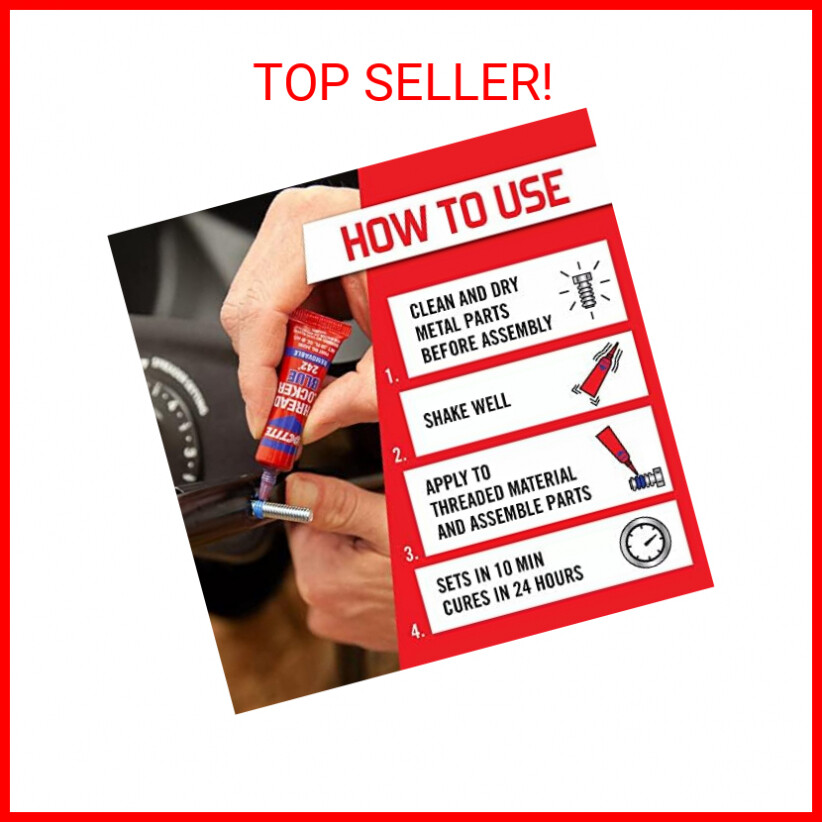 Loctite Threadlocker Blue 242 - Removable Thread Lock Glue for Nuts ...