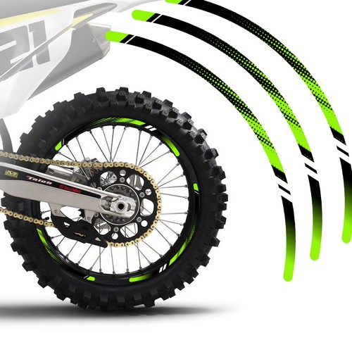 21" 19" MX Bike Wheel Sticker Decals D01B For TM Racing 530 / MX530F 07 ...
