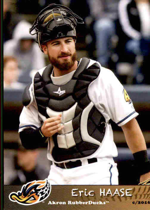2016 Akron RubberDucks Grandstand #9 Eric Haase Detroit Michigan ...
