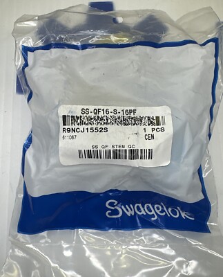 Swagelok SS-QF16-S-16PF Stainless Steel Full Flow Quick Connect Stem 1 ...