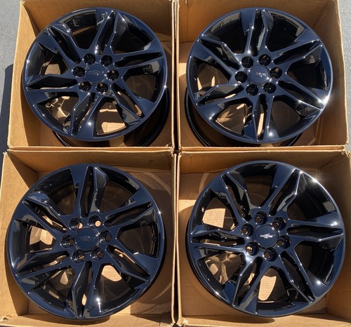 18" Chevy Blazer Factory Wheels Gloss Black Rims OEM Traverse Set 4 ...