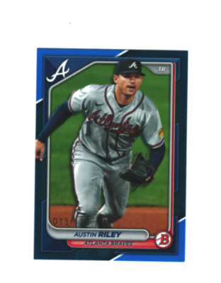 2024 Austin Riley Bowman Blue Parallel Card! Braves! # 015/150! | eBay