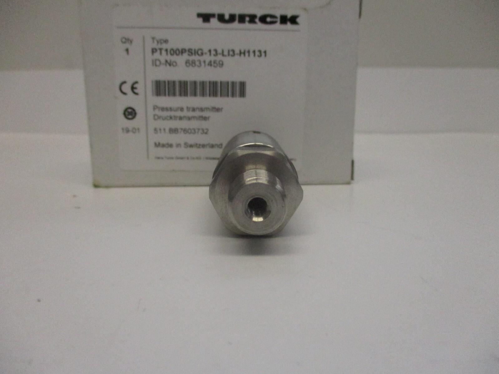 TURCK PRESSURE TRANSMITTER DRUCKTRANSMITTER PT100PSIG-13-L13-H1131 0 ...