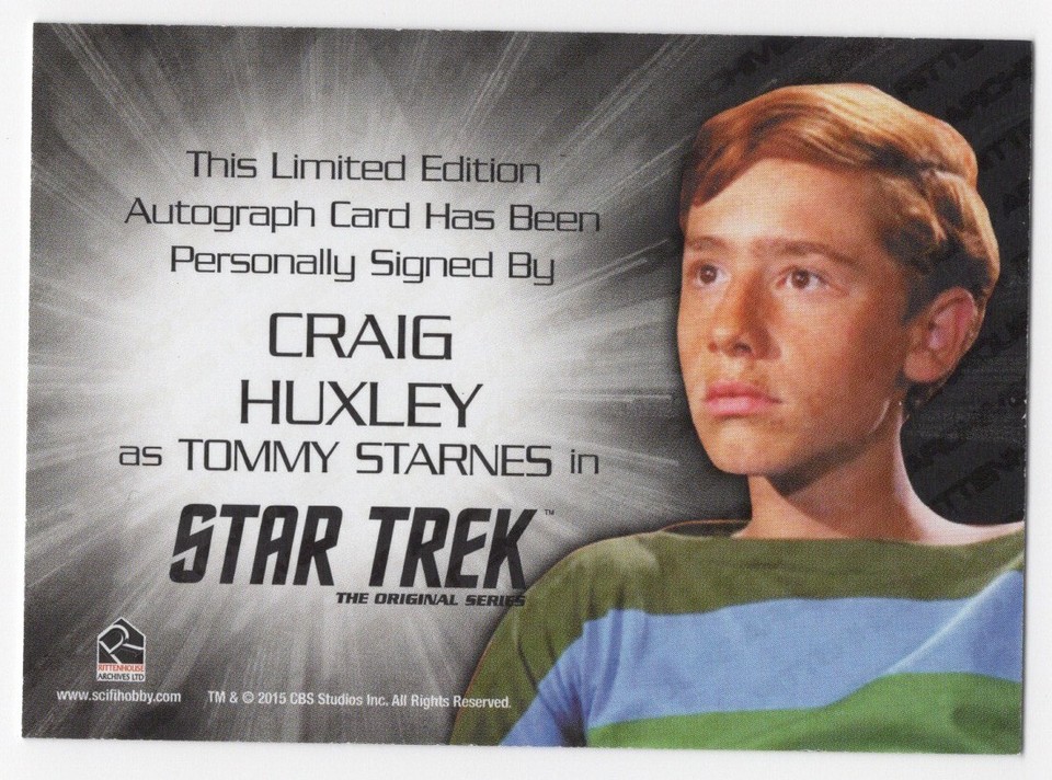 Craig Huxley Tommy Starnes STAR TREK 50th Anniversary TOS Autograph ...