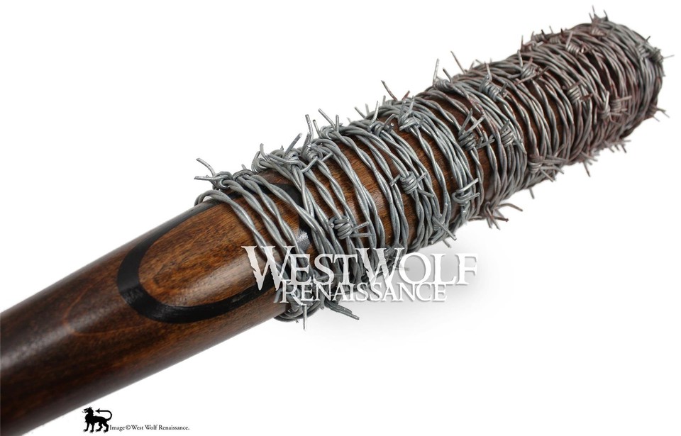 Lucille - The Walking Dead - Negan's Bat - Real Steel Barb Wire/Prop ...