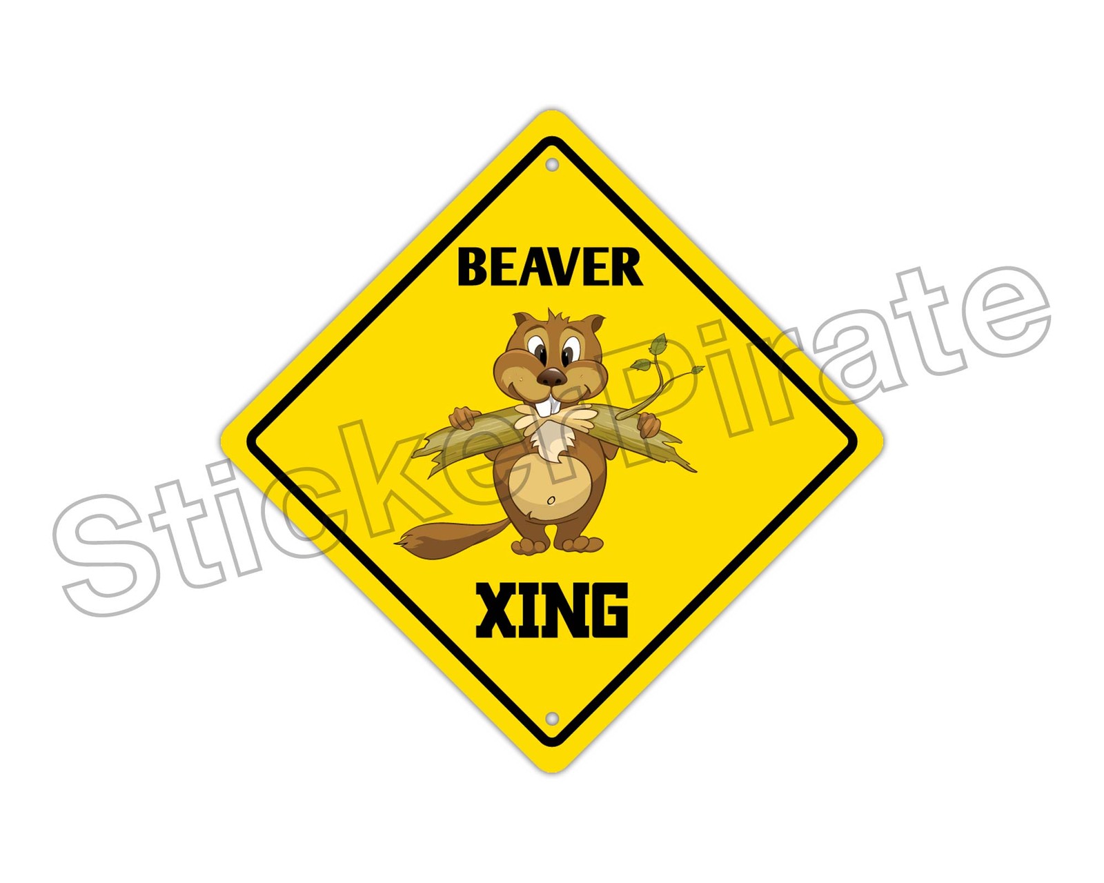 *Aluminum* Beaver Crossing Funny Metal Novelty Sign 12"x12" | eBay
