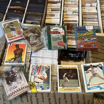 Medium Flat Rate Box Baseball Cards Hofers Minor Stars Commons Packs ...