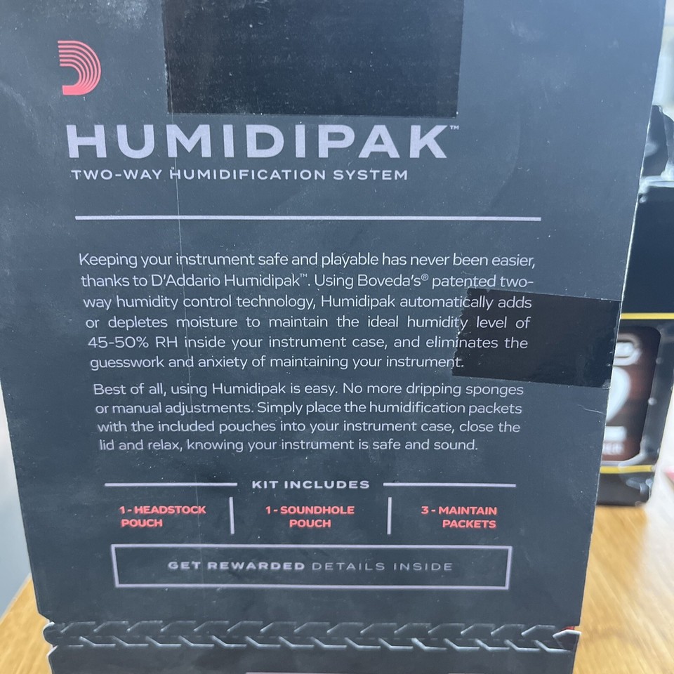 D'Addario Humidipak Two-Way Humidification System, Maintain, PW-HPK-01 ...