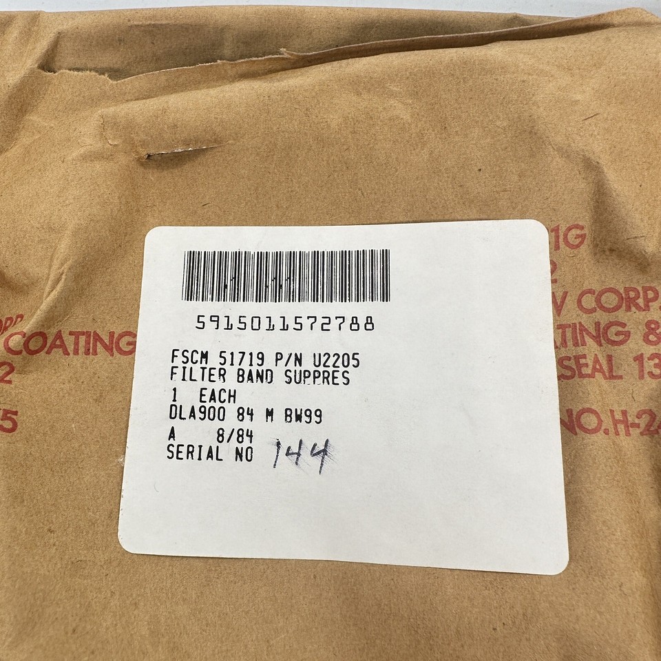 DELTA MICROWAVE PN U 220 5 SERIAL NO 144 NSN 5915-01-157-2788 FILTER ...