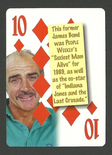 Sean Connery Indiana Jones and the Last Crusade Neat Playing Card #9Y8 ...