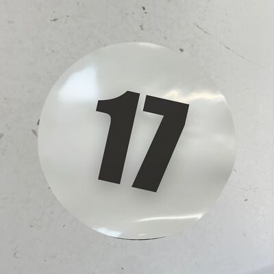 12" Circular Round Magnetic Race Car Number 17 Magnet x2 | eBay