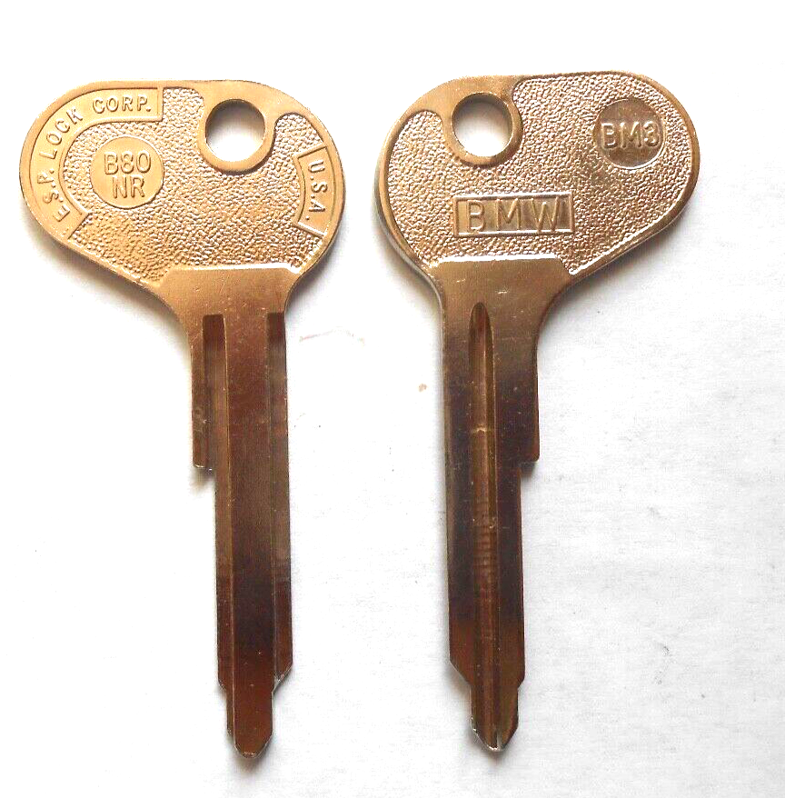 (1) BMW logo Key Blank B80-NR for old BMW Ignition door Made in USA | eBay
