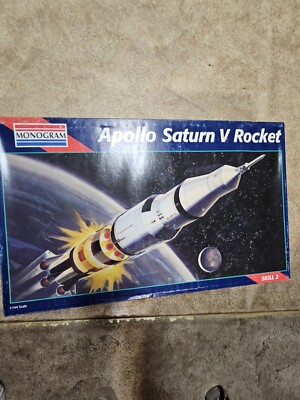 Monogram Apollo Saturn V Rocket 1:144 #5082 Open Box Sealed Parts ...