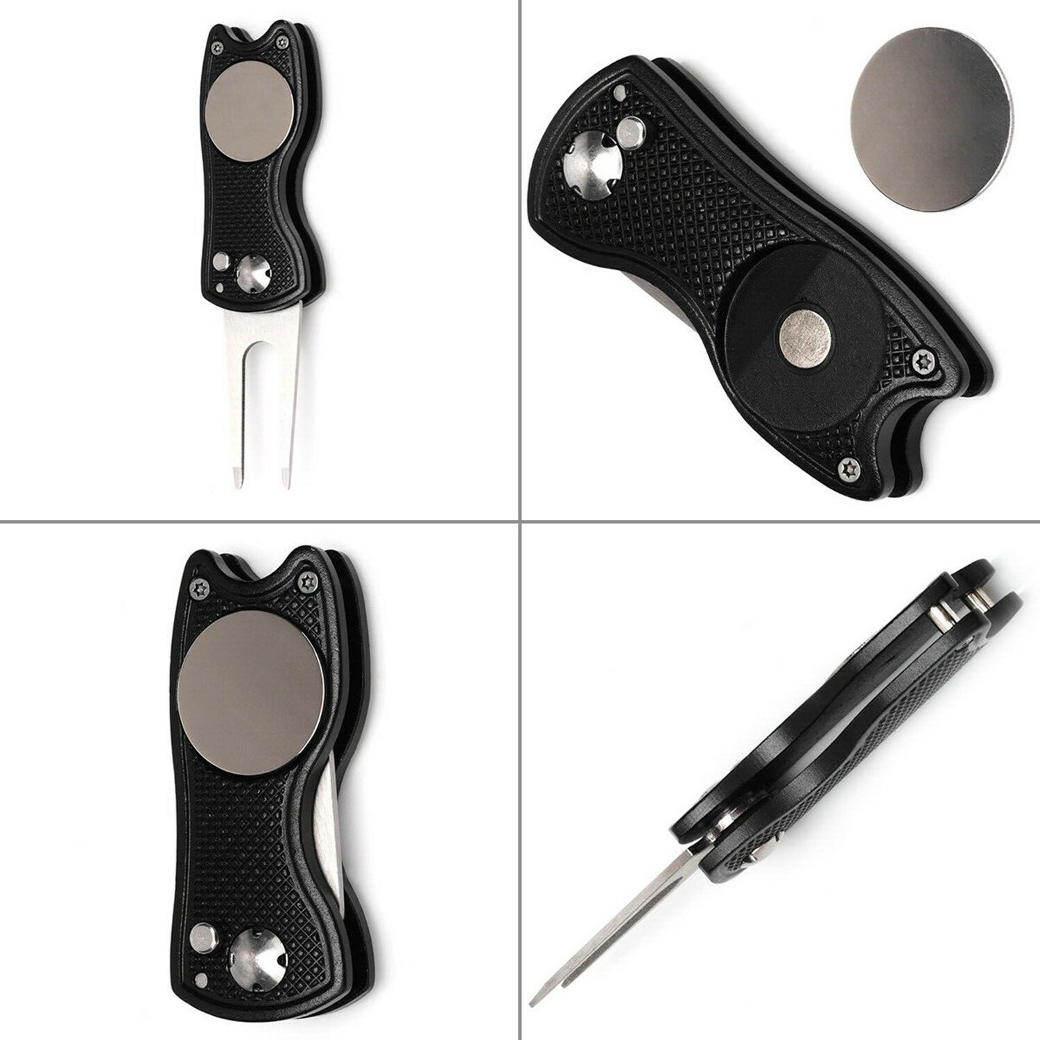 Foldable Golf Divot Repair Tool Switchblade with Ball Marker Pop-up ...