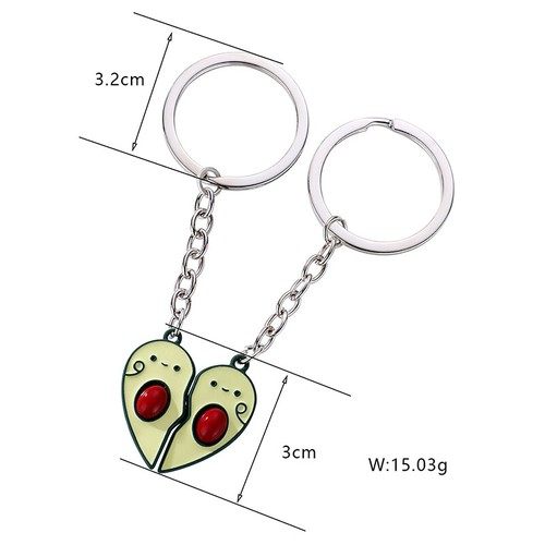 2pcs/lot Lovely Keychain Couple Lover Matching Keyring Pendants ...