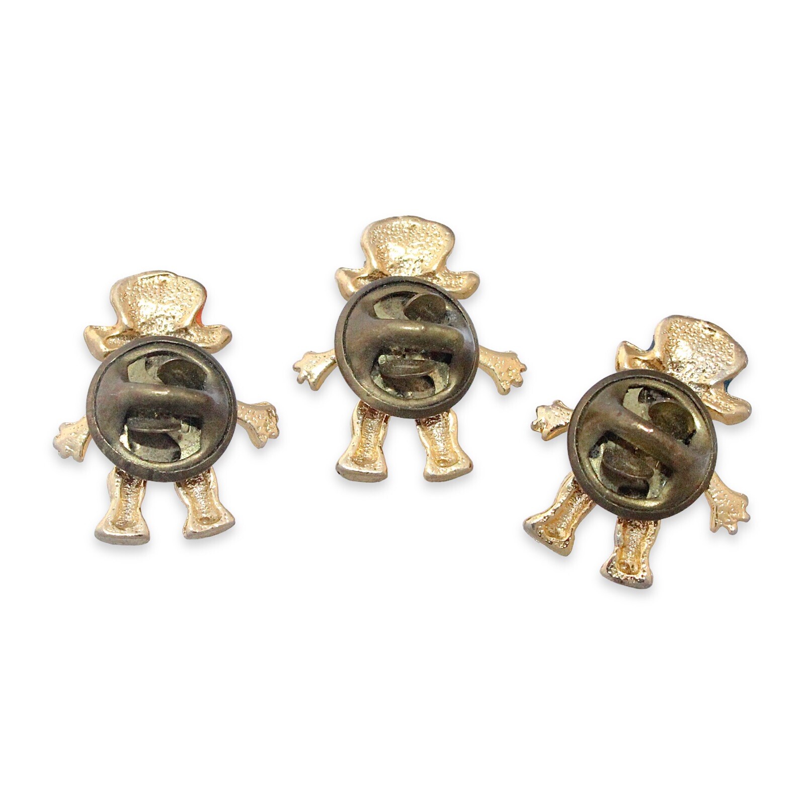 Vintage Troll Doll Pin Set 3 Pins Orange, Purple and Green Gold Tone ...