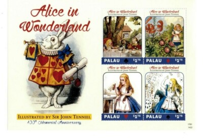 Palau 2014 - John Tenniel Alice Wonderland - Sheet of 4 Stamps Scott ...