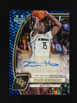 2024-25 Bowman U Chrome Tyler Hendricks Auto Blue & Black Stealth /100 ...
