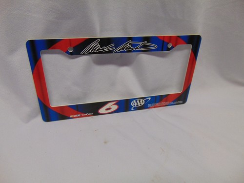 NASCAR Mark Martin #6 license plate frame plastic 12" x 6" team caliber ...