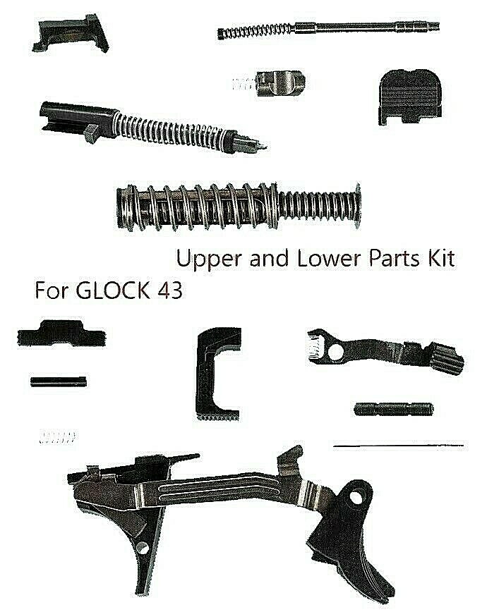 Upper and Lower Parts Kit For GLOCK 43 Genuine Parts 9 mm Free Shipping ...