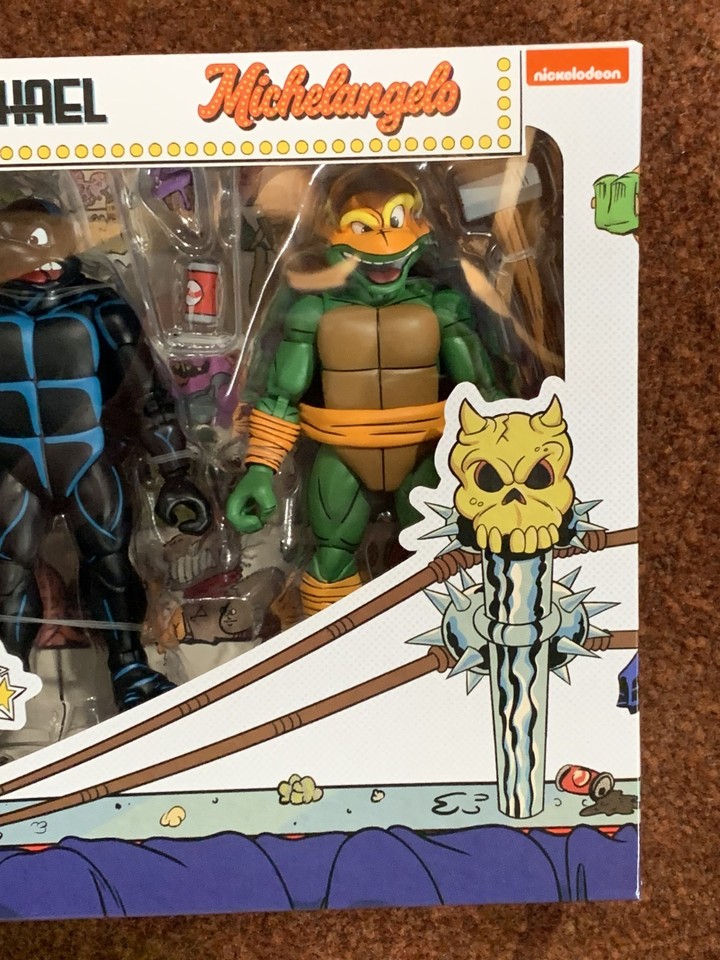 NECA TMNT Teenage Mutant Ninja Turtles STUMP WRESTLING 4 Pack *New* | eBay