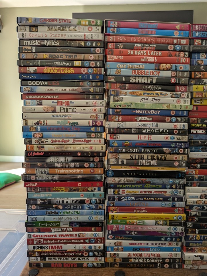 Huge Personal DVD Collection - 200+ DVDs - Bundle Joblot Wholesale ...