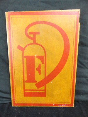 Vintage WOODEN FIRE EXTINGUISHER SIGN 15" x 10" | eBay