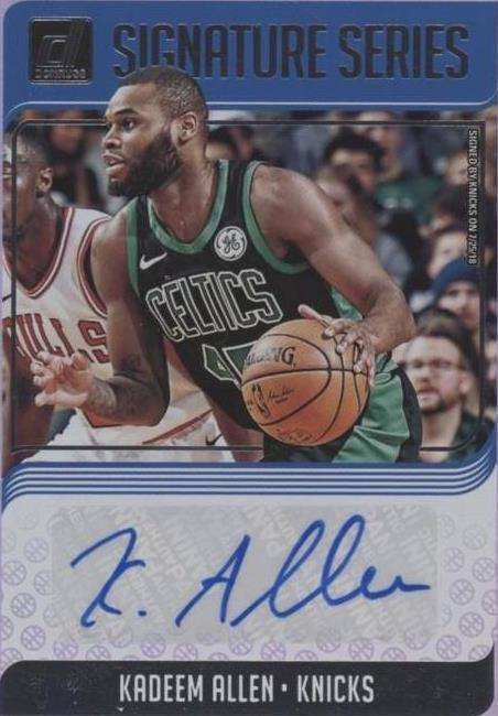 2018-19 Panini Donruss - Signature Series Kadeem Allen #SG-KAL (AU, RC ...