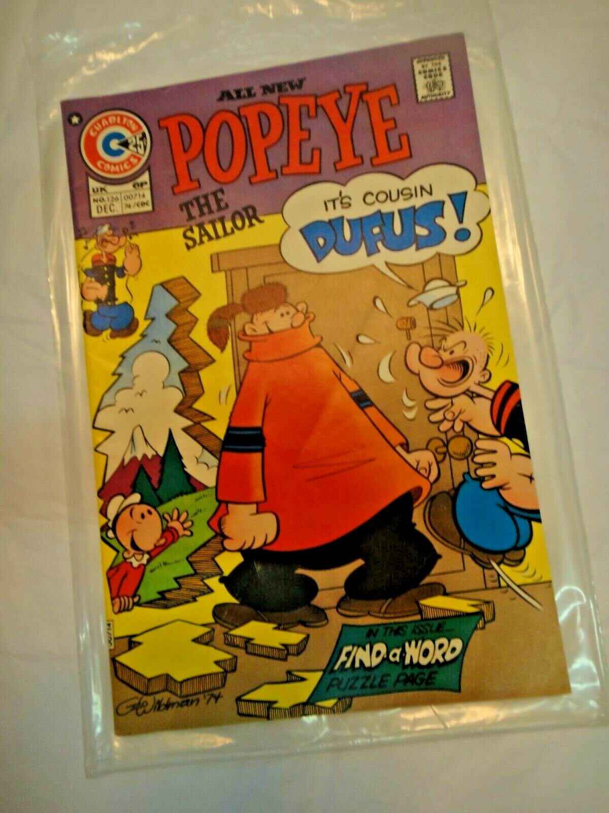 1974 POPEYE THE SAILOR "COUSIN DUFUS" CHARLTON COMIC BOOK V. 7 #126 ...