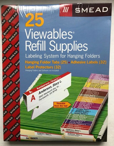 SMEAD Refill Supplies For Viewables Labeling System for Hanging Folders ...