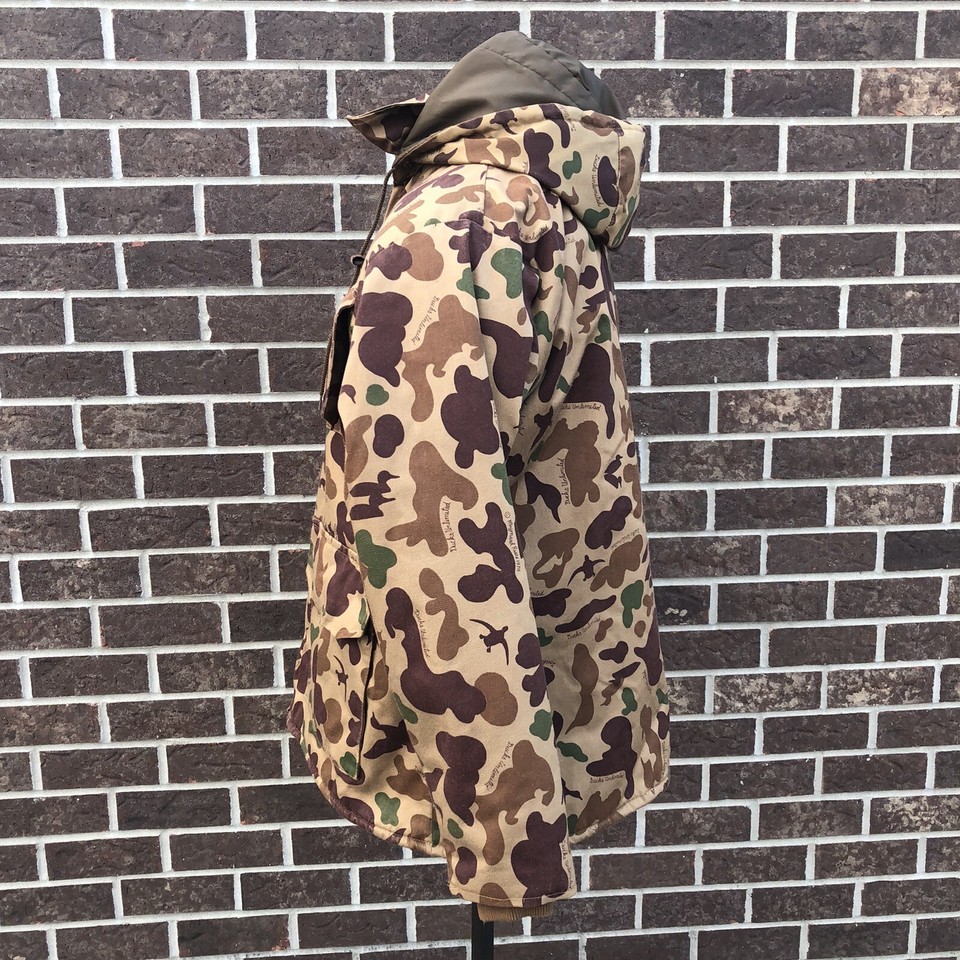 Vintage Bob Allen Ducks Unlimited Camo Parka Hunting Shooting Jacket ...