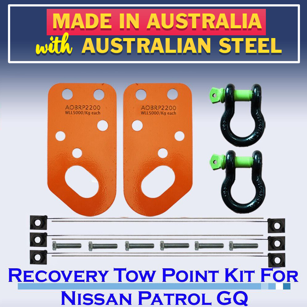 2200K AOB Tow Recovery Points Kit for Nissan Patrol GQ heavy duty PAIR ...