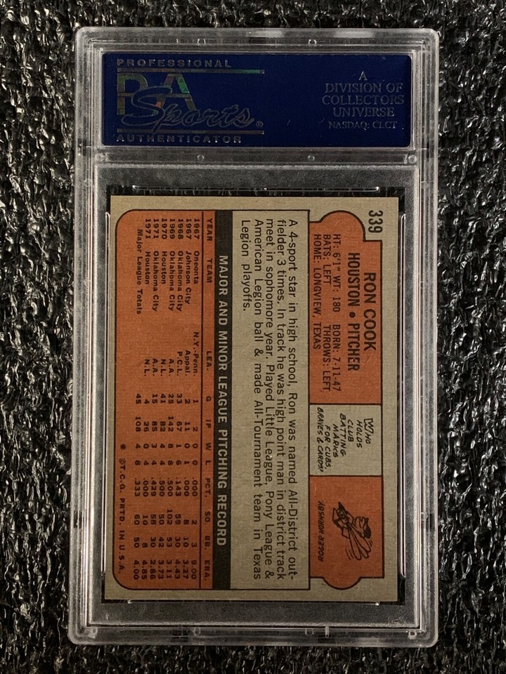 1972 Topps Baseball #339 Ron Cook PSA 9 | eBay