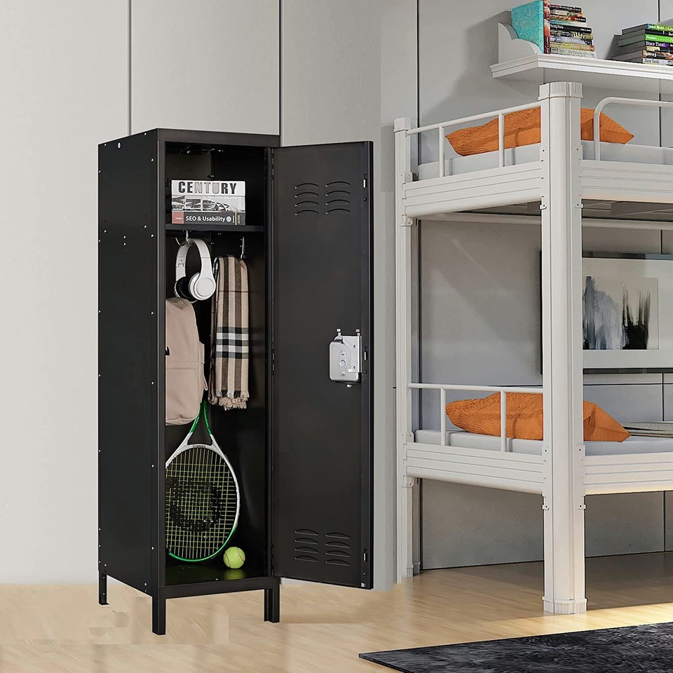 Metal Locker Storage Cabinet,55 inch Lockable Vintage Cabinet for Gym ...