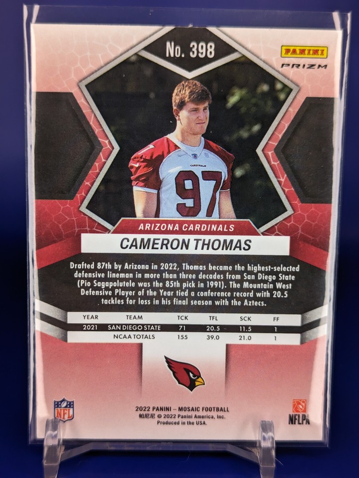 Cameron Thomas Rookie Card 2022 Panini Mosaic Pink Prizm SP #398 ...