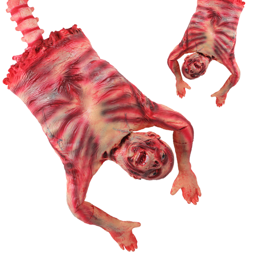 Buy Halloween Prop Severed Skinned Hanging Torso Haunted Scary House ...