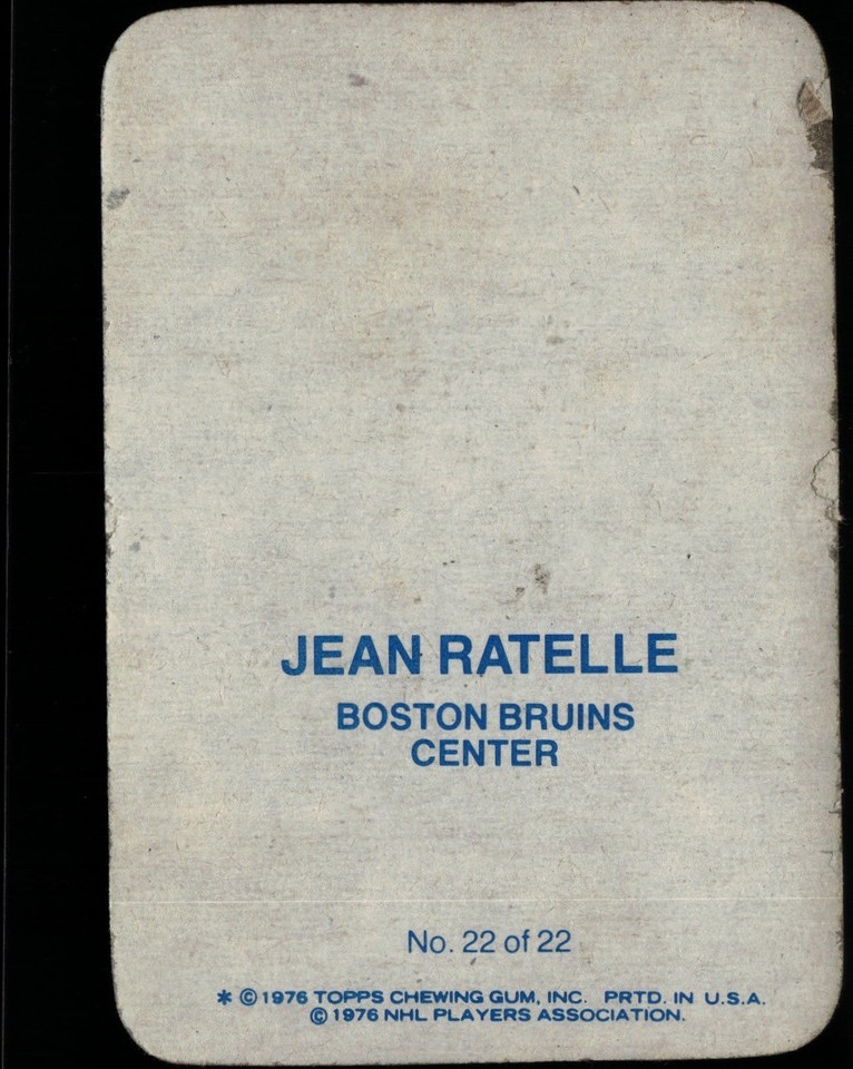 1977 Topps Jean Ratelle #16 Boston Bruins 9020 | eBay