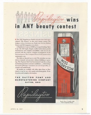 1937 Dayton Pump & Mfg. Co. Ad: RAPIDAYTON Model 1420 Neptune Meter Gas ...