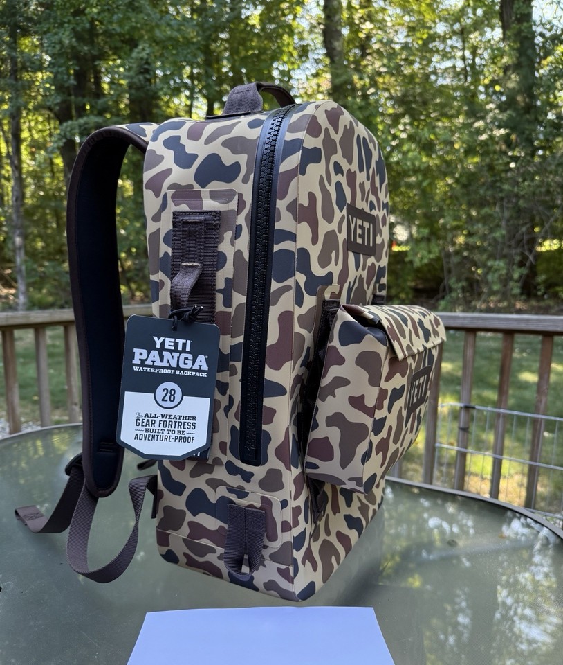 New Yeti Panga 28L Wetlands Camo & 3L Sidekick Matching Texas Logos Waterproof | eBay