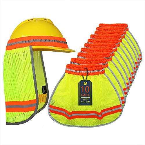 High Visibility Neck Sun Shield with Reflective Stripe, UV 2 Pack ...