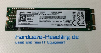 Dell 256GB Micron 1100 M.2 2280 SATA 6G SSD MTFDDAV256TBN 0PHY2P | eBay UK