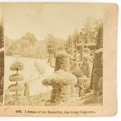 Hunnewell Garden Estate Wellesley Stereoview c1890 Massachusetts ...