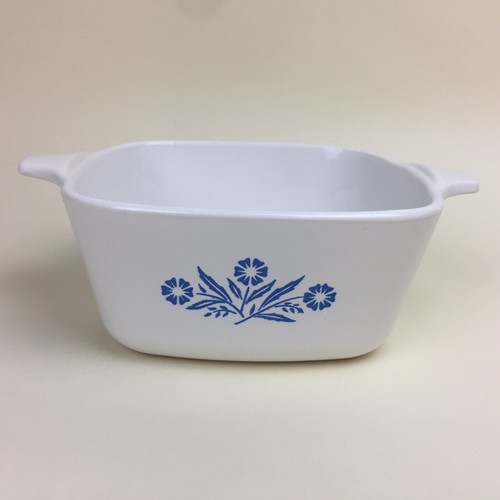 CorningWare Blue Cornflower P-43-B 2 3/4 Cup White Baking Dish No Lid ...