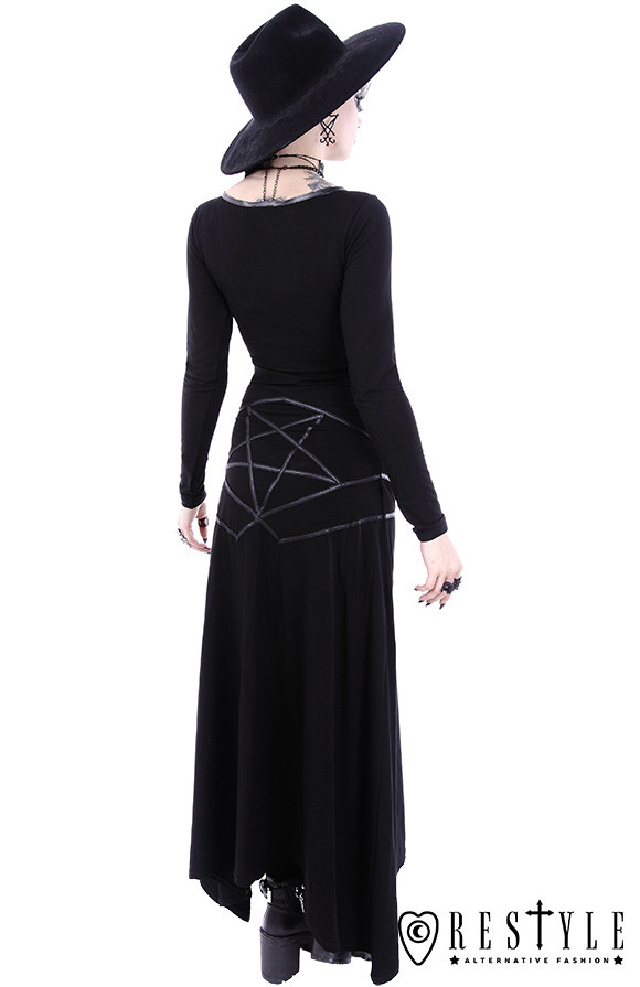 Restyle Pentagram Witch Wicca Magic Punk Gothic Emo Adult Womens Maxi ...