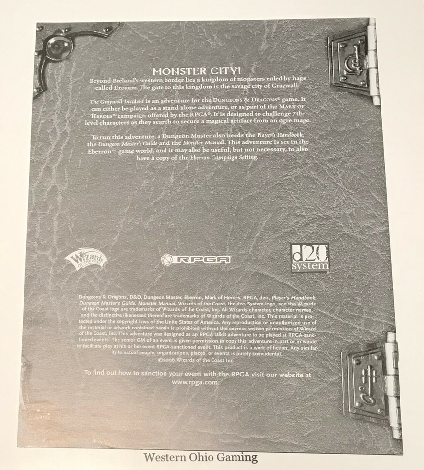 D&D Campaigns Eberron Mark of Heroes The Graywall Incident 7th Level ...